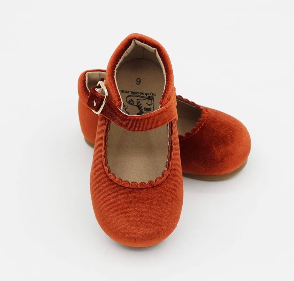 Velvet mary jane-Rust-RTS – My Shoe Casa